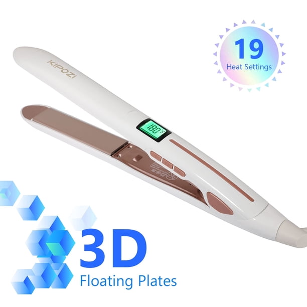 KIPOZI Nano Negative Ion Flat Iron, Anti-Static Hair Straightener with ...