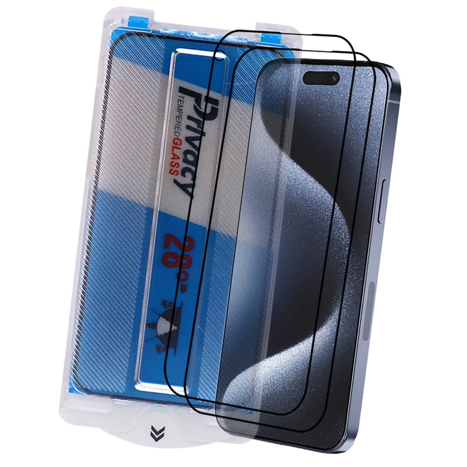 KIQ 2 Pack CLEAR Tempered Glass Screen Protector with a Dust Removal ...