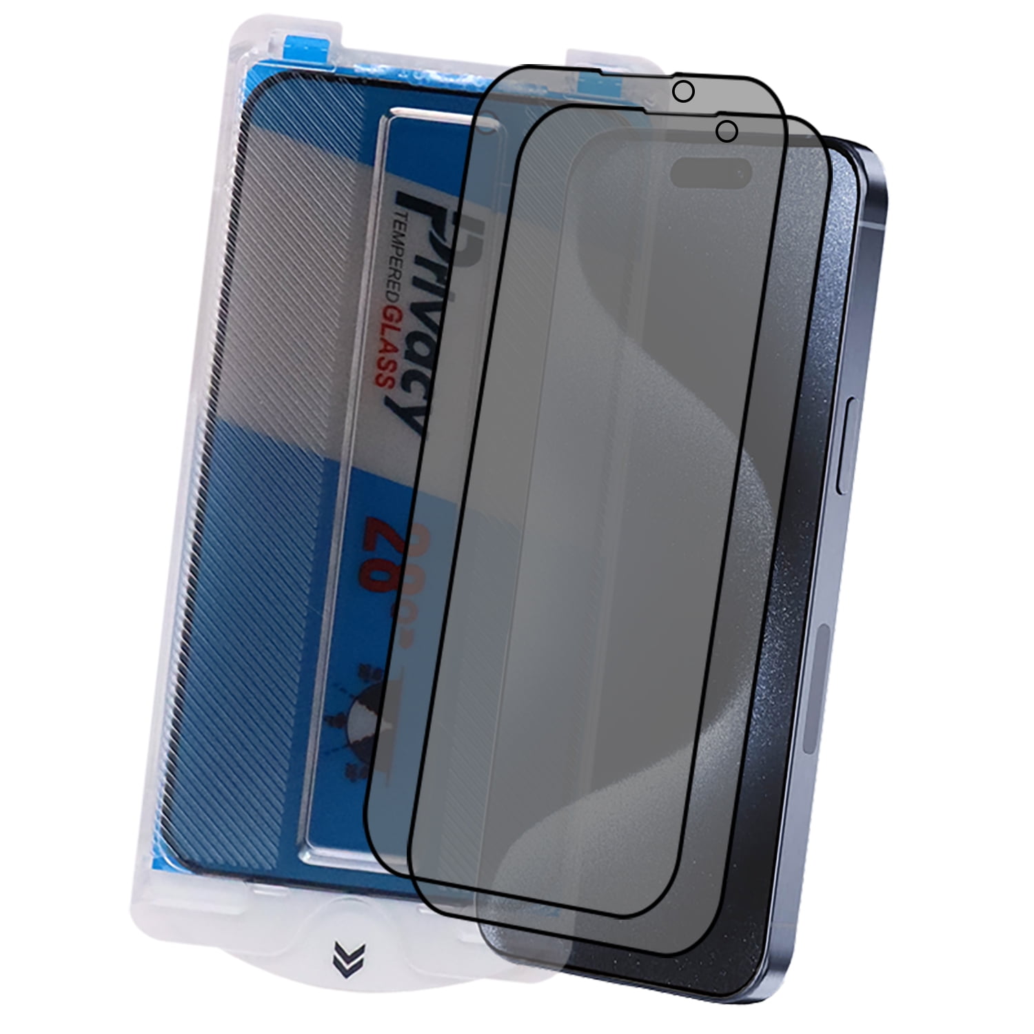 KIQ 2 Pack PRIVACY Tempered Glass Screen Protector with a Dust Removal ...