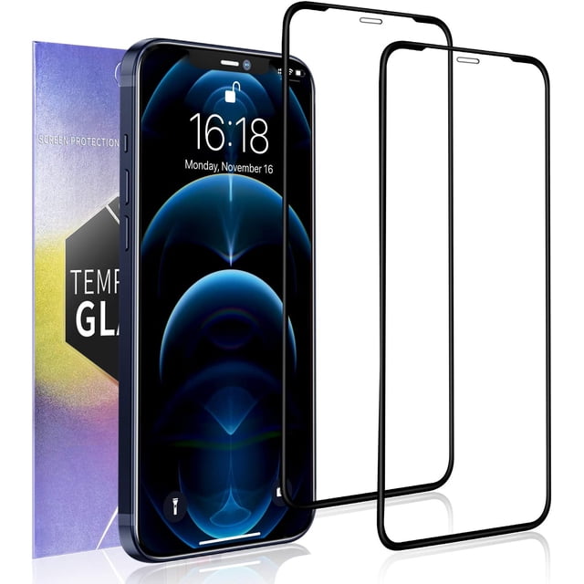 KIQ [2 Pk] Compatible With iPhone 12 / iPhone 12 Pro Screen Protector ...