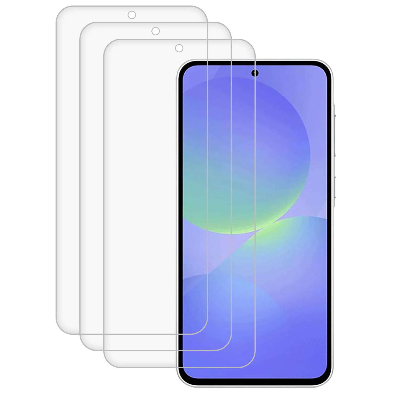 KIQ 3 Pack CLEAR Flexible Hydrogel Film FULL Edge to Edge Cover Screen ...