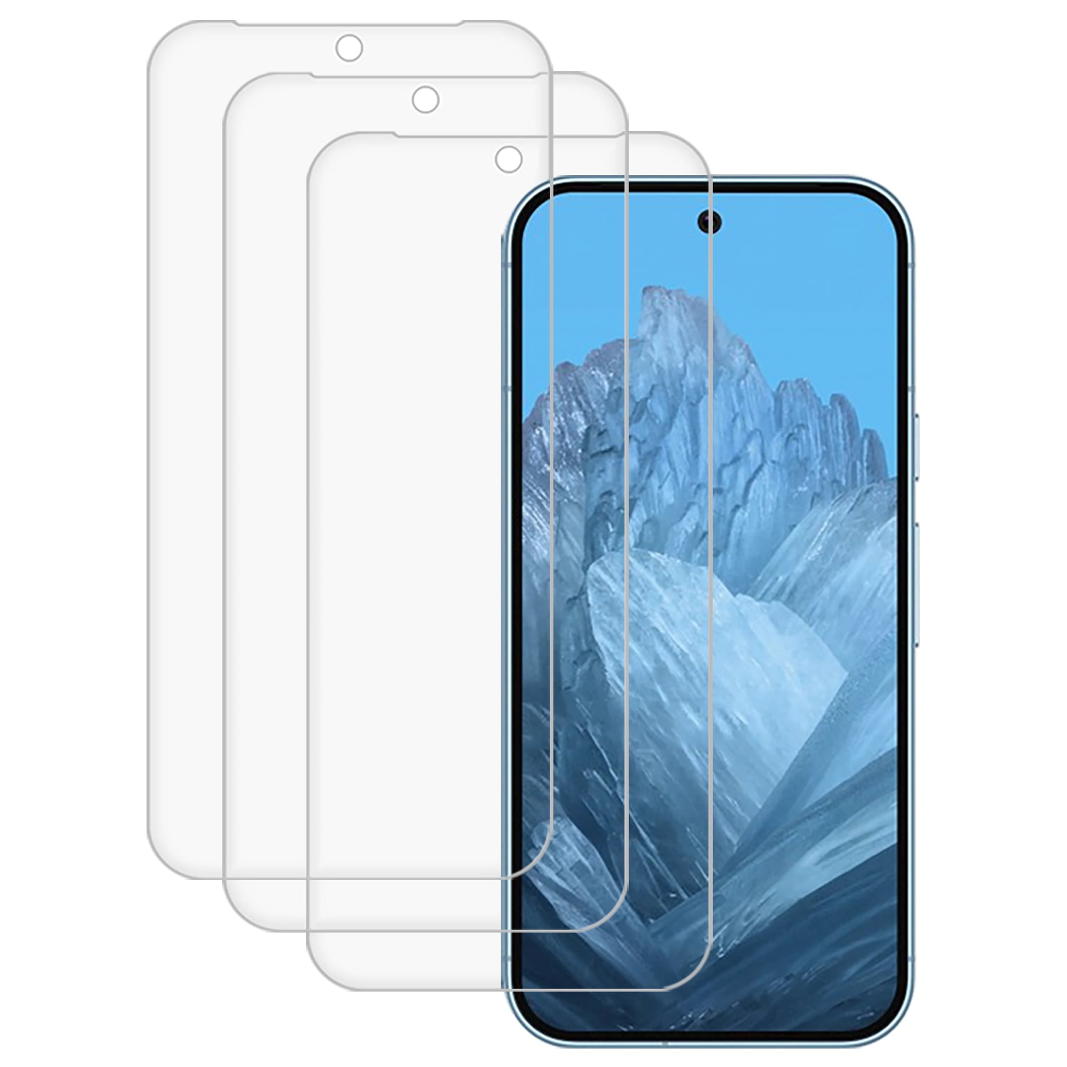 KIQ 3 Pack CLEAR Flexible Hydrogel Film FULL Edge to Edge Cover Screen ...