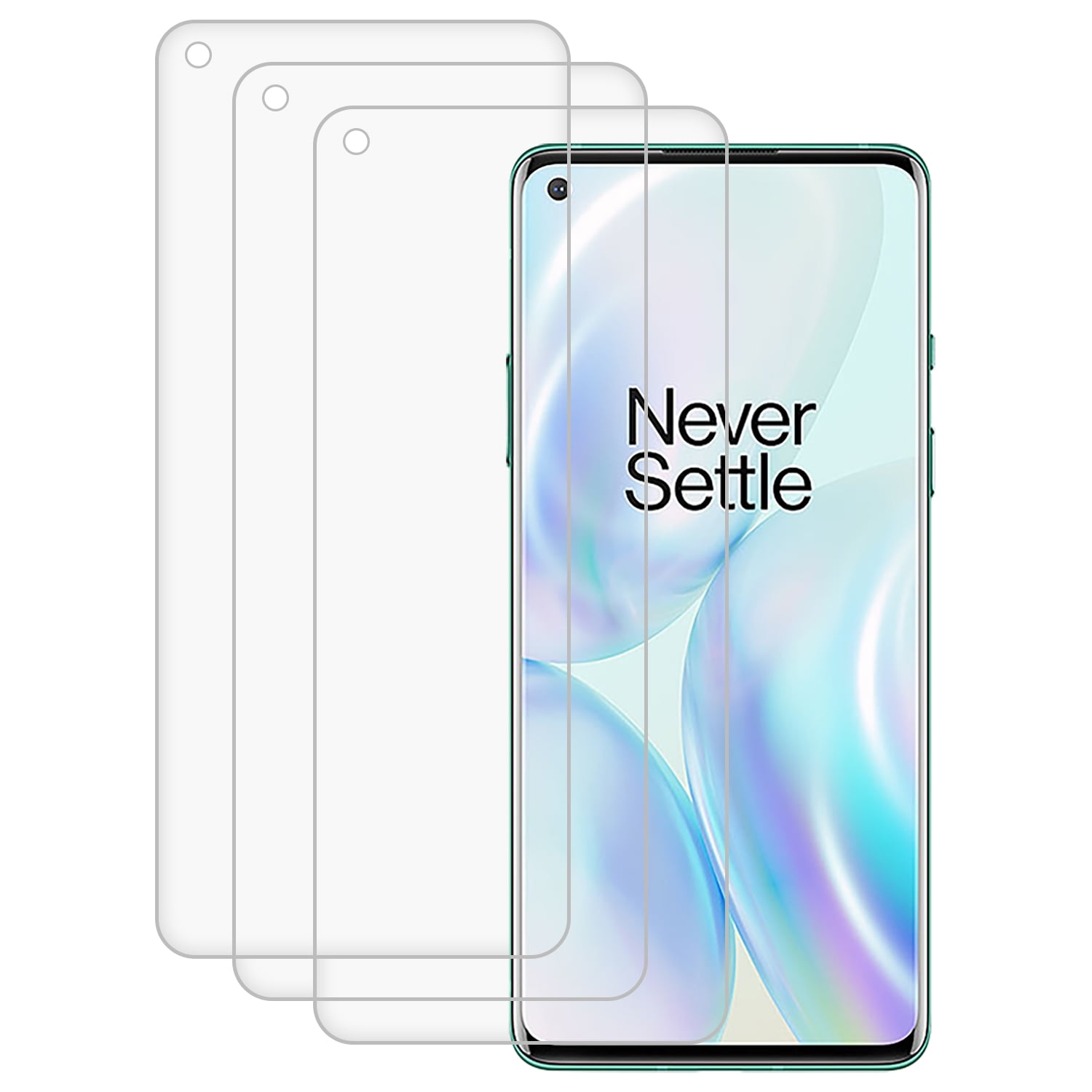 KIQ 3 Pack CLEAR Flexible Hydrogel Film FULL Edge to Edge Cover Screen ...