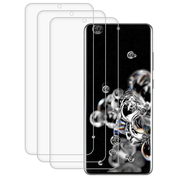 KIQ 3 Pack CLEAR Flexible Hydrogel Film FULL Edge to Edge Cover Screen ...