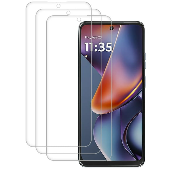 KIQ 3 Pack CLEAR Flexible Hydrogel Film FULL Edge to Edge Cover Screen ...
