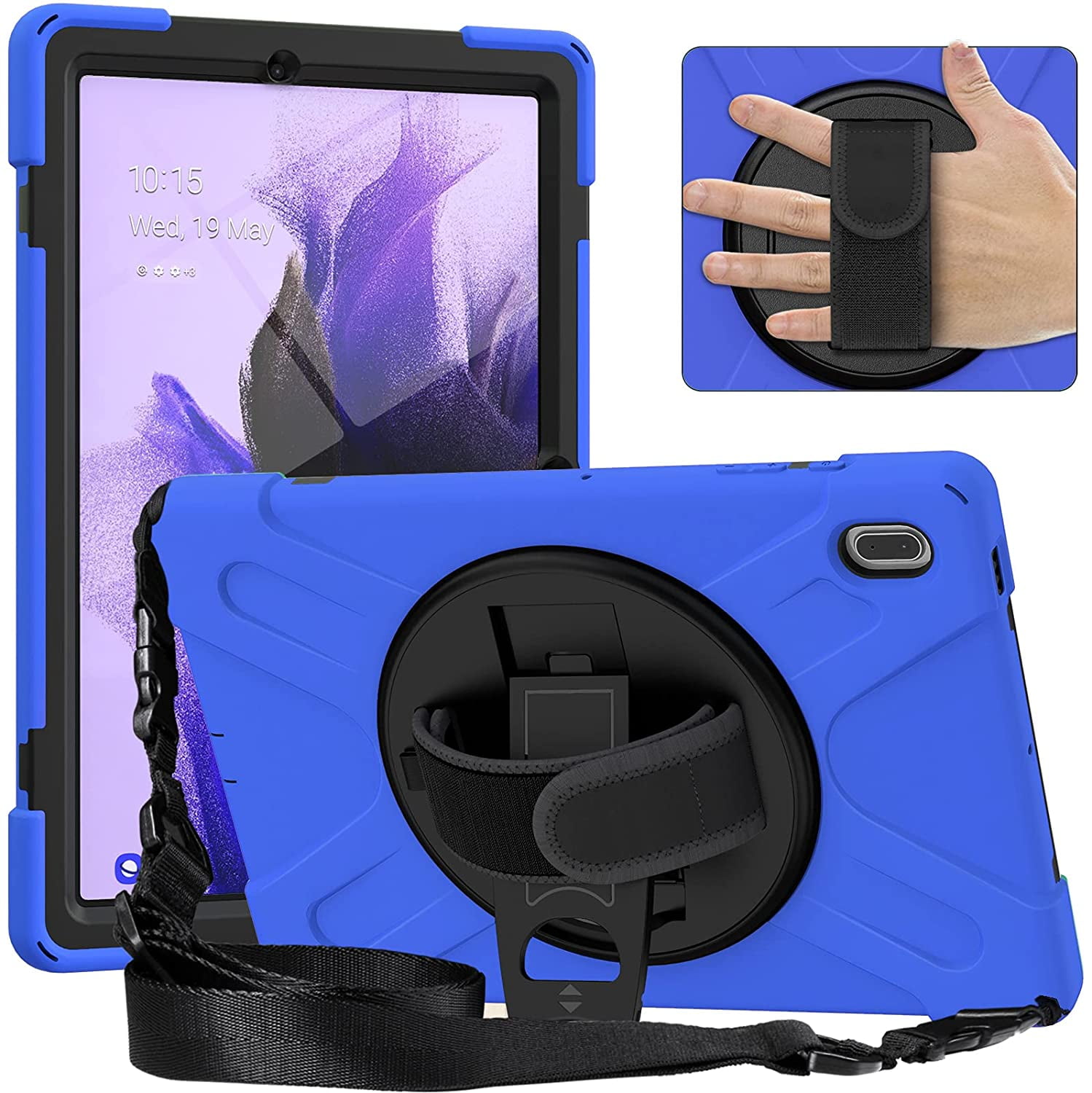 KIQ Galaxy Tab S7 FE Case, Heavy Duty Silicone Protection Tablet Case ...