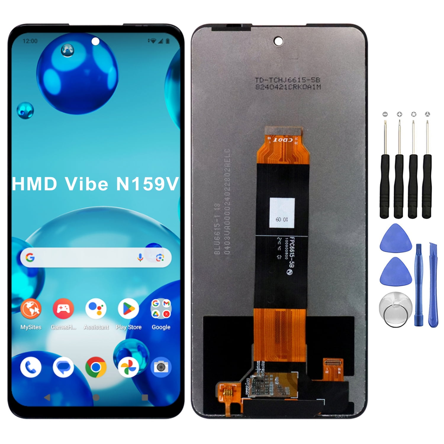 KIQ Replacement LCD Screen Full Assembly with Digitizer Compatible with Nokia HMD Vibe N159V ...