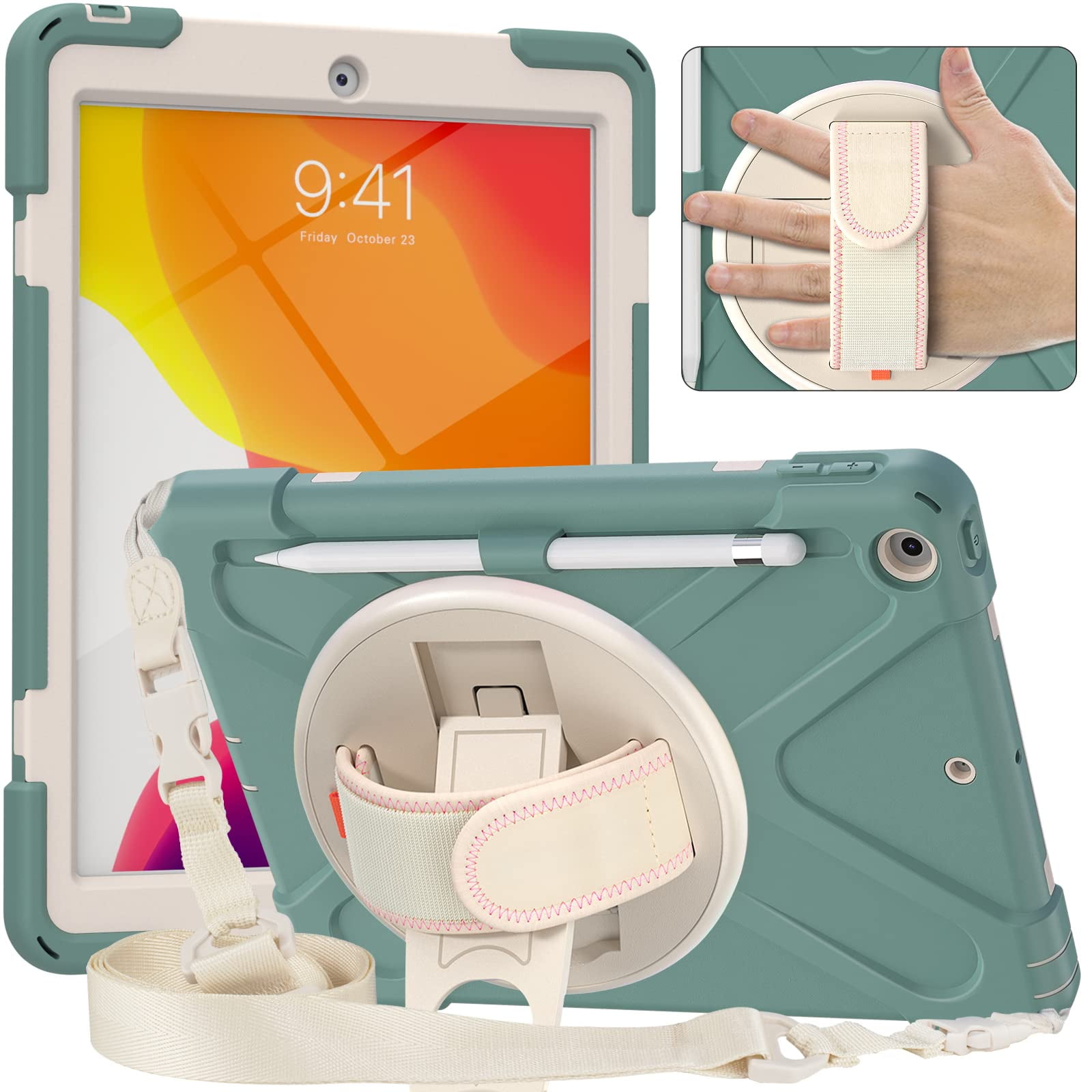 KIQ Shield iPad 9th Generation Case 10.2 2021, Heavy Duty Kids Case 360 ...