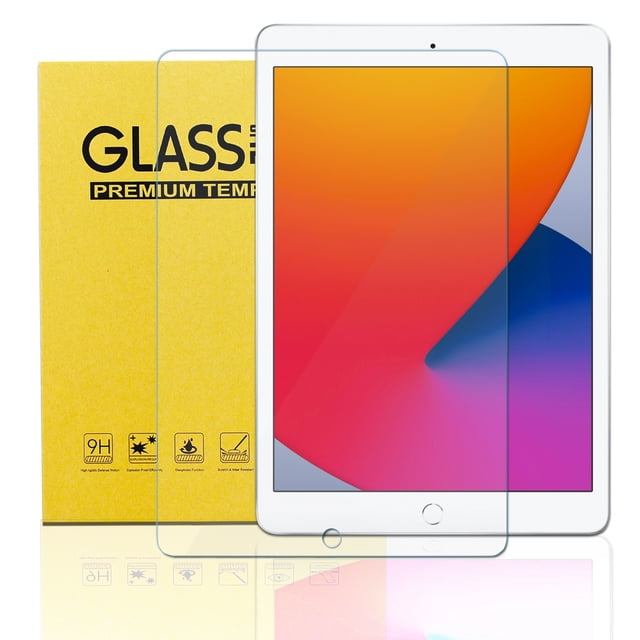 KIQ Protective Cover for iPad 10.2 7th/8th/9th Gen - Tempered Glass ...