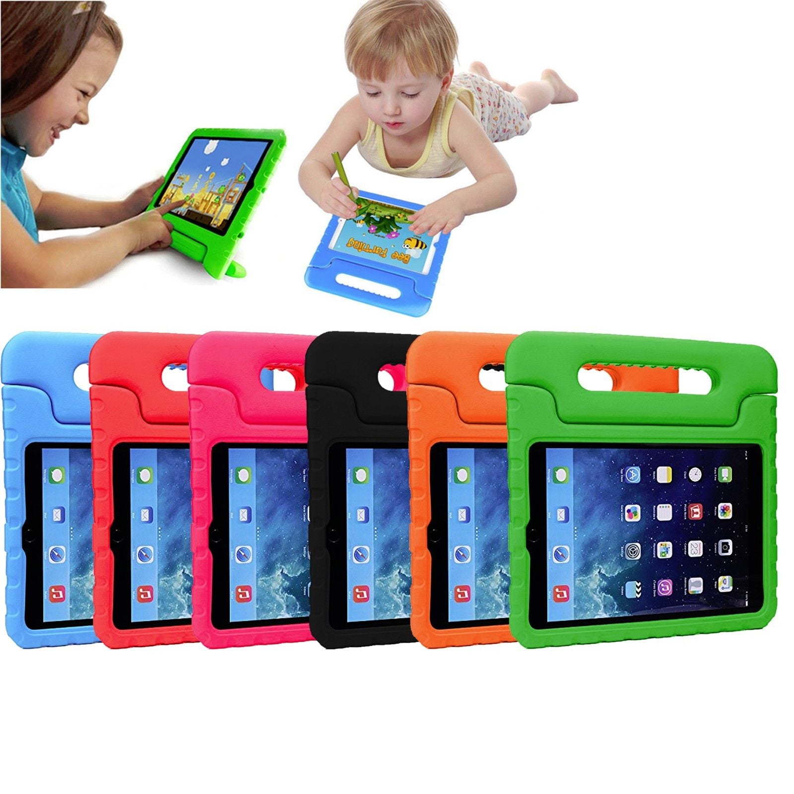 KIQ iPad 5th Gen Case with Screen Protector, Shockproof Drop Protection ...