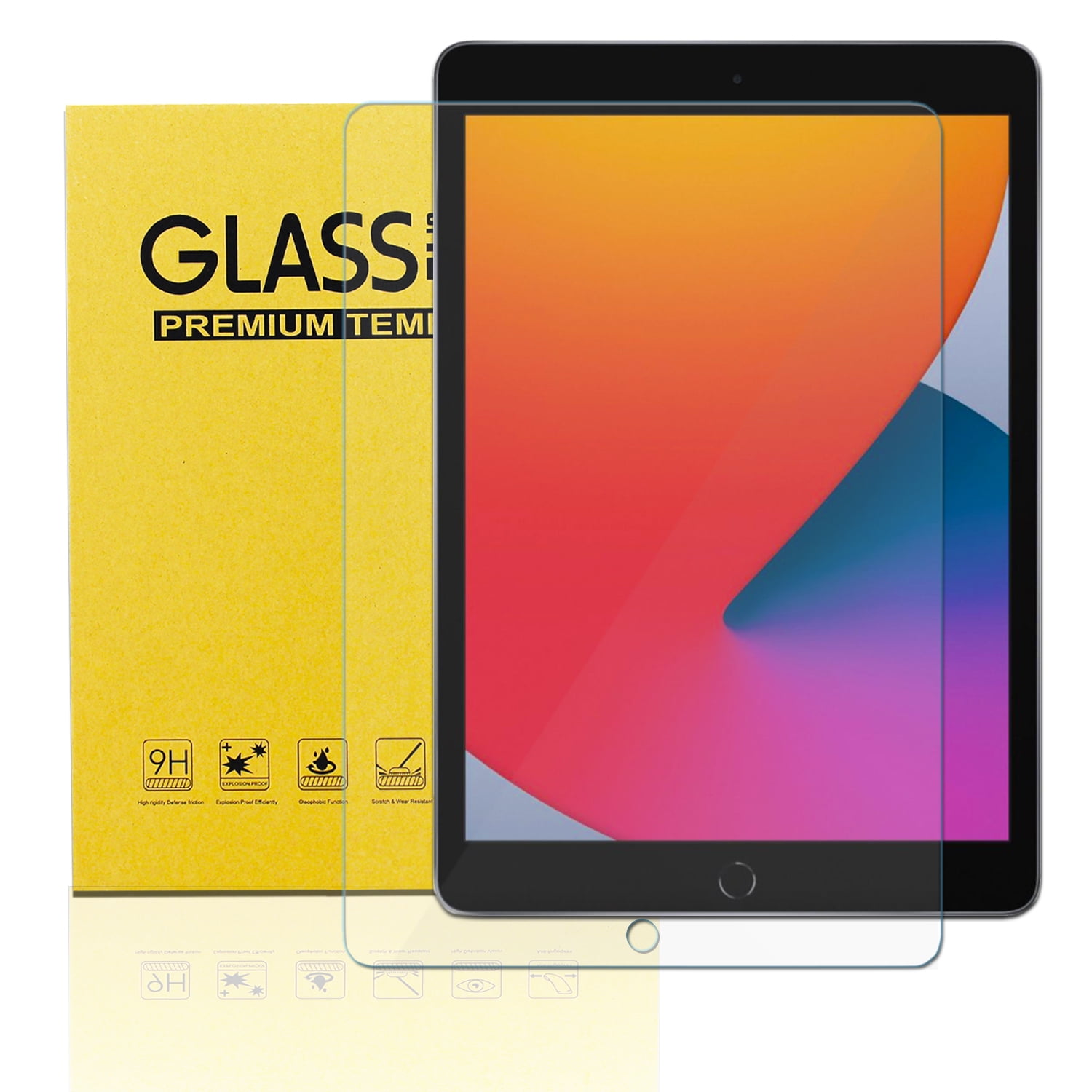 KIQ iPad Pro 10.5 Clear Screen Protector, Tempered Glass For Apple iPad ...