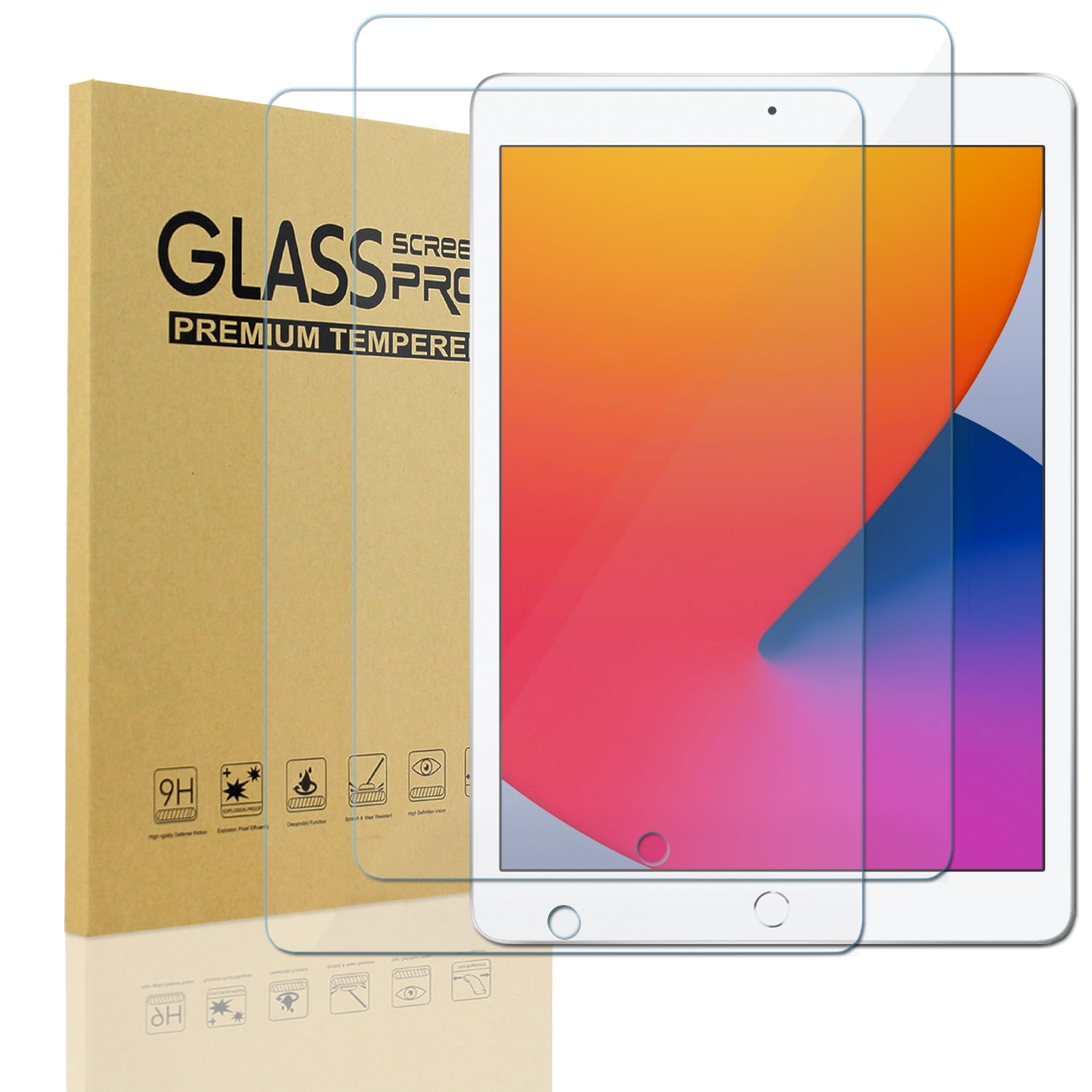 KIQ Anti-Bubble Protective iPad Screen Protector for 5th & 6th Gen 9.7 ...