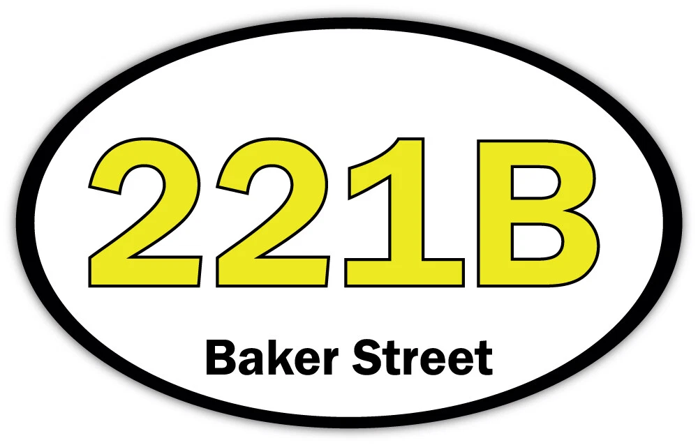 KIRA 221b Baker Street Yellow Car Bumper Sticker Decal Gift for you ...