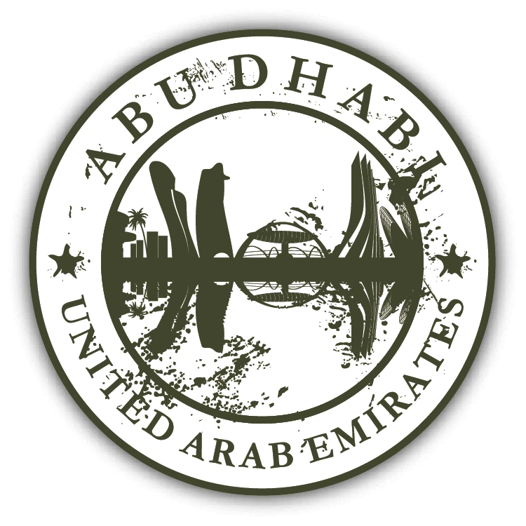KIRA Abu Dhabi UAE Grunge Rubber Travel Stamp Car Bumper Sticker Decal ...