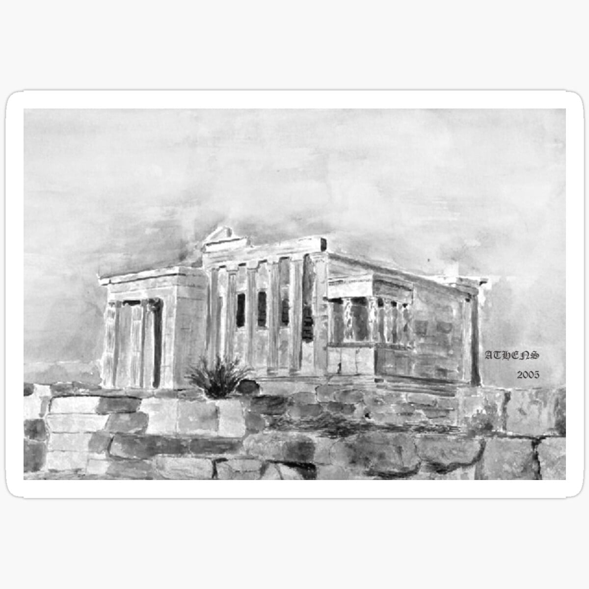 KIRA The Acropolis Athens 2005 Sticker Birthday Gifts - Decorative ...