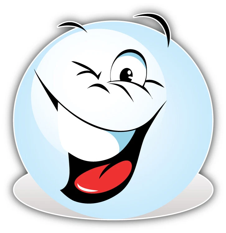 KIRA Affable Smiley Pong Ball Emotion Car Bumper Sticker Decal Gift for ...
