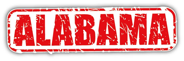 KIRA Alabama USA State Grunge Stamp Car Bumper Sticker Decal Gift for ...