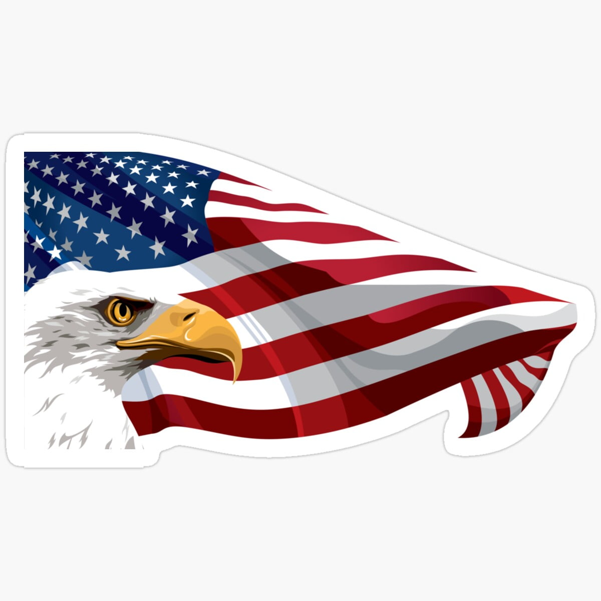 KIRA The American Flag With Eagle Sticker Birthday Gifts - Decorative ...