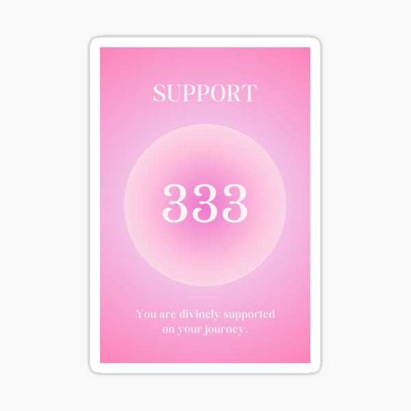 KIRA Angel Number 333 Pink Aura Sticker Gift for you - Decorative ...
