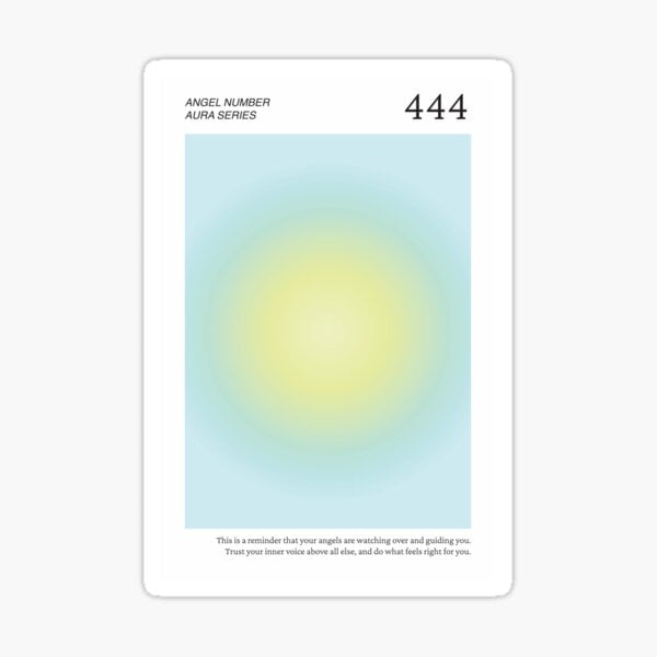 KIRA Angel Number 444 Aura Sticker Gift for you - Decorative Laptop ...