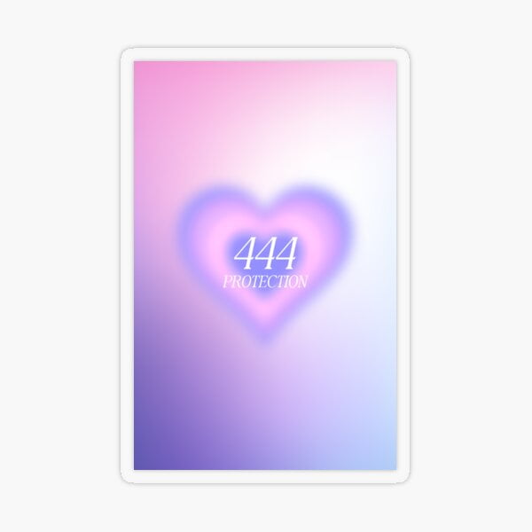 KIRA Angel Number 444 Heart Aura Transparent Sticker Gift for you ...