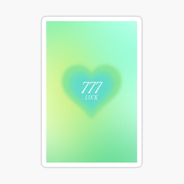 KIRA Angel Number 777 Heart Aura Sticker Gift for you - Decorative ...