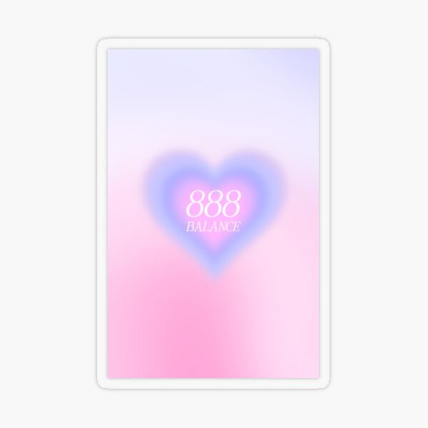 KIRA Angel Number 888 Heart Aura Transparent Sticker Gift for you ...