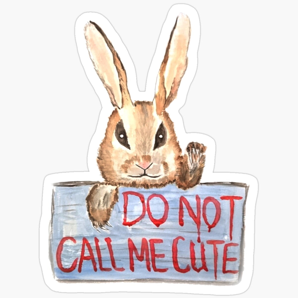 KIRA Angry Rabbit Sticker Birthday Gifts - Decorative Laptop, Phone ...