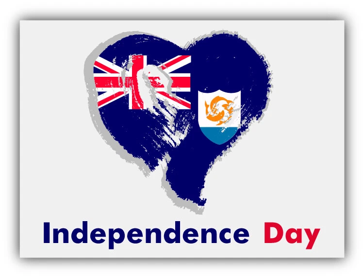 KIRA Anguilla Flag Heart Day Car Bumper Sticker Decal Gift for you ...