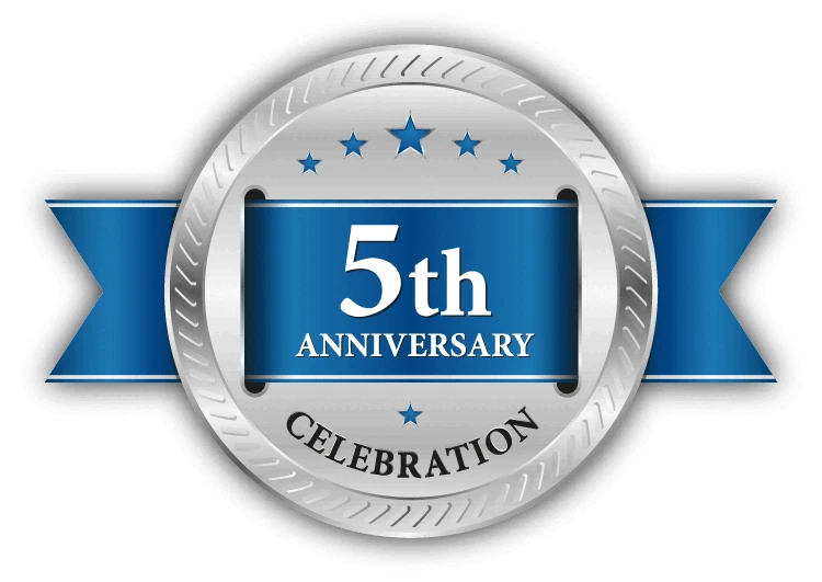 KIRA Anniversary 5th Fifth Celebration Silver Label Car Bumper Sticker ...