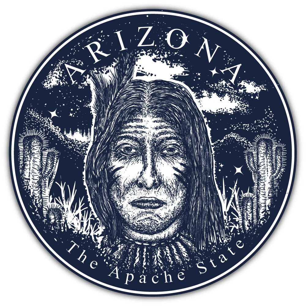 KIRA Arizona USA State Emblem Car Bumper Sticker Decal Gift for you ...