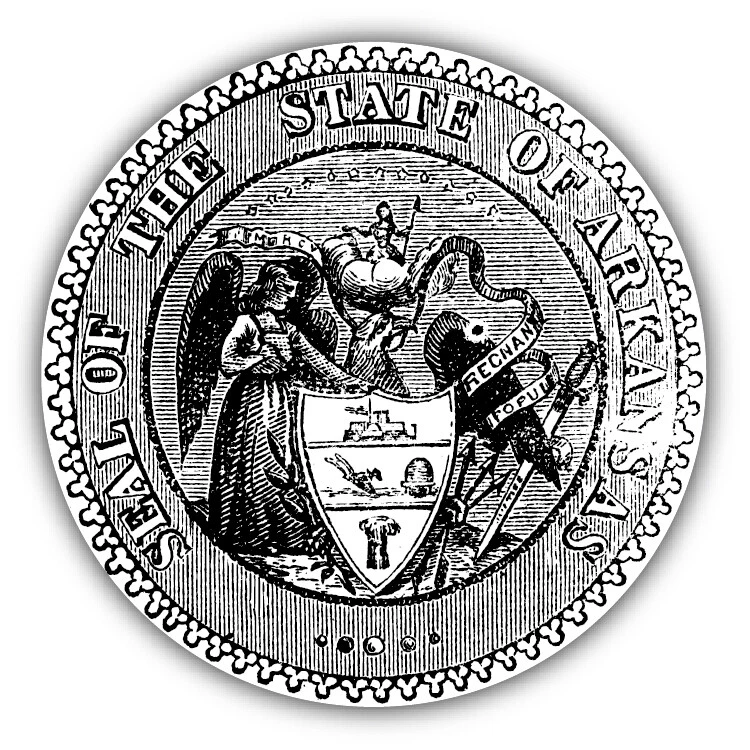 KIRA Arkansas USA State Seal Stamp Car Bumper Sticker Decal Gift for ...