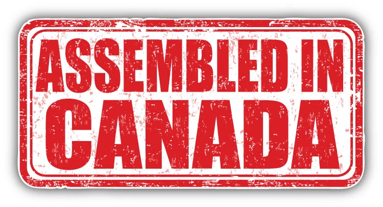 KIRA Assembled In Canada Grunge Travel Stamp Car Bumper Sticker Decal ...
