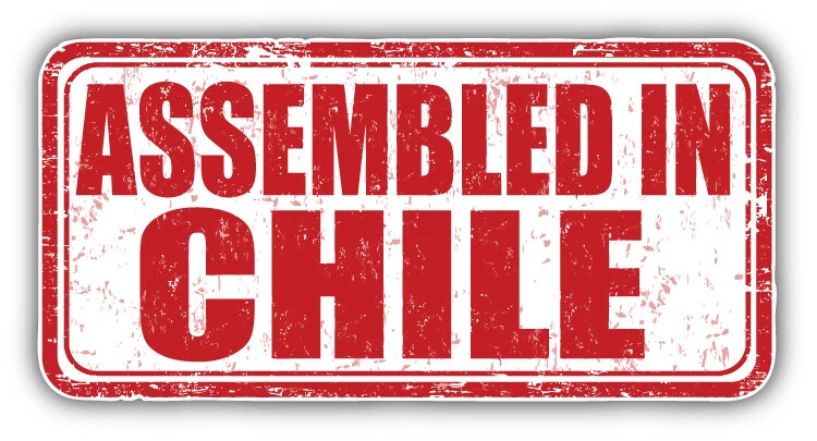 KIRA Assembled In Chile Grunge Travel Stamp Car Bumper Sticker Decal ...