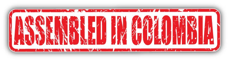 KIRA Assembled In Colombia Grunge Travel Stamp Car Bumper Sticker Decal ...