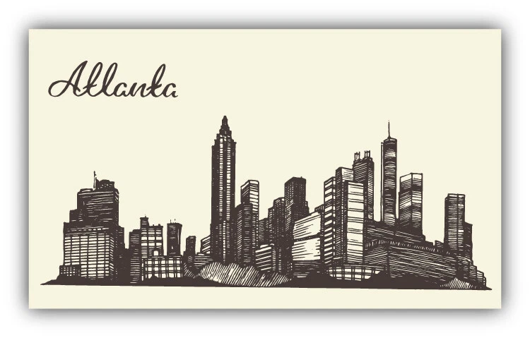 KIRA Atlanta City USA Label Car Bumper Sticker Decal Gift for you ...