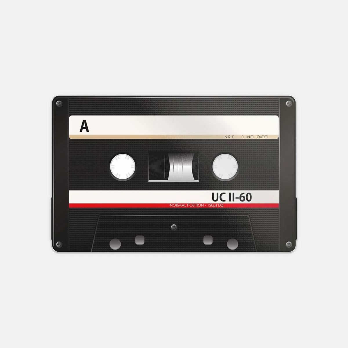 KIRA Audio Cassette Side A Uc Ii-60 Black Vinyl Sticker Decal Gift for you - Decorative Laptop ...