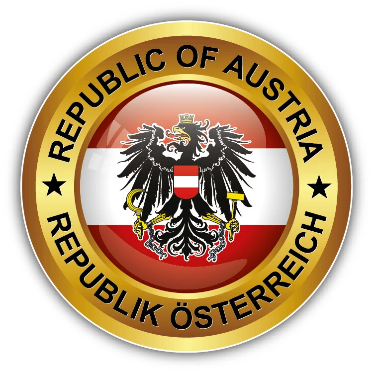 KIRA Austria Coat Of Arms Glossy Car Bumper Sticker Decal Gift for you ...