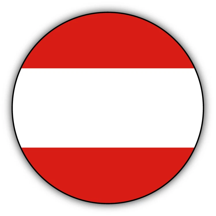 KIRA Austria Round Flag Car Bumper Sticker Decal Gift for you ...