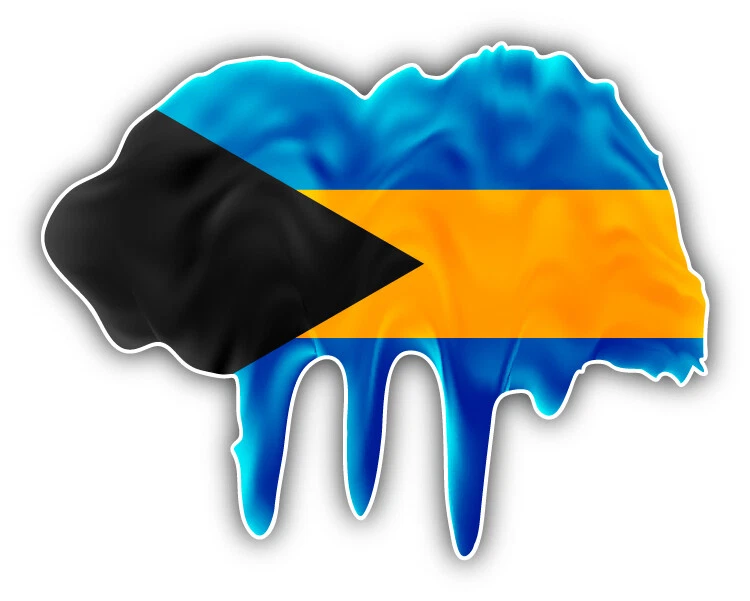 KIRA Bahamas Flag Paint Streks Car Bumper Sticker Decal Gift for you ...