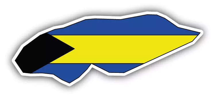KIRA Bahamas Map Flag Car Bumper Sticker Decal Gift for you ...