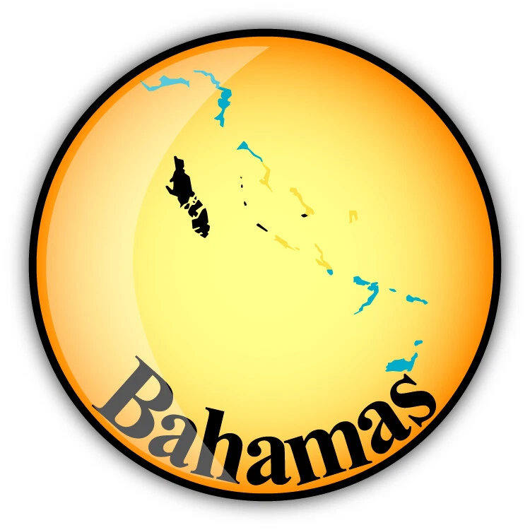 KIRA Bahamas Map Flag Glossy Car Bumper Sticker Decal Gift for you ...
