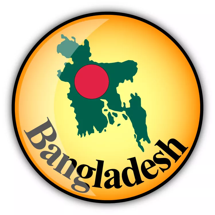 KIRA Bangladesh Map Flag Glossy Car Bumper Sticker Decal Gift for you ...