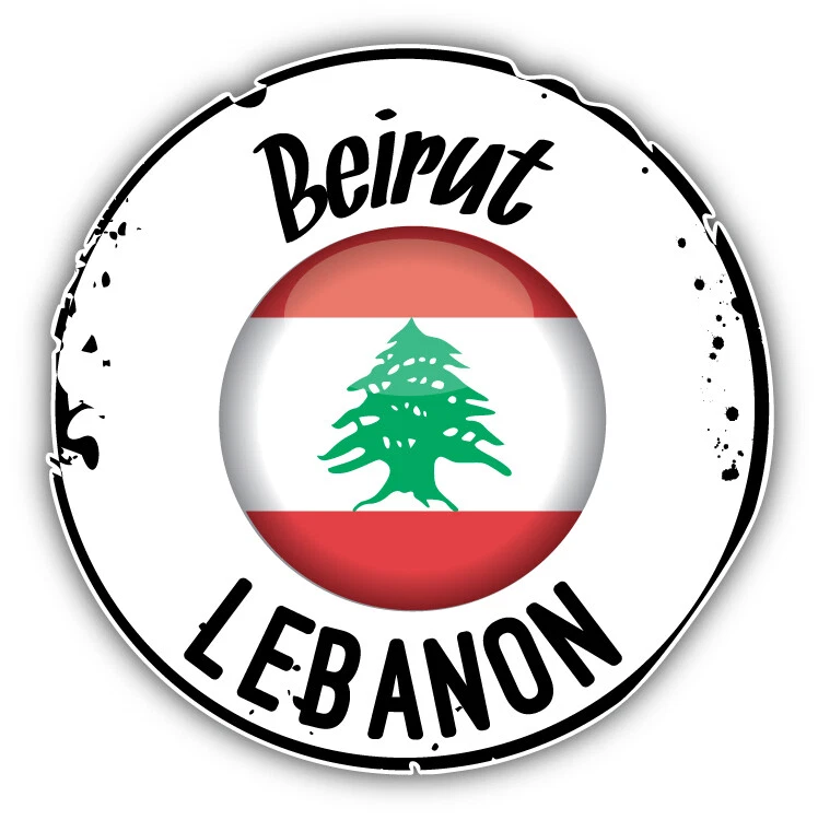 KIRA Beirut Lebanon Flag Stamp Car Bumper Sticker Decal Gift for you ...
