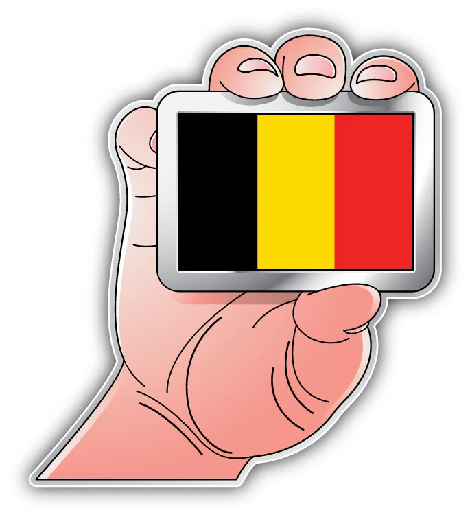 KIRA Belgium World Flag Hand Car Bumper Sticker Decal Gift for you ...