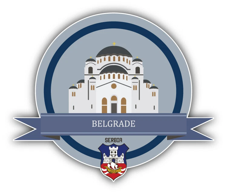 KIRA Belgrade Serbia Coat Of Arms Travel Emblem Car Bumper Sticker ...