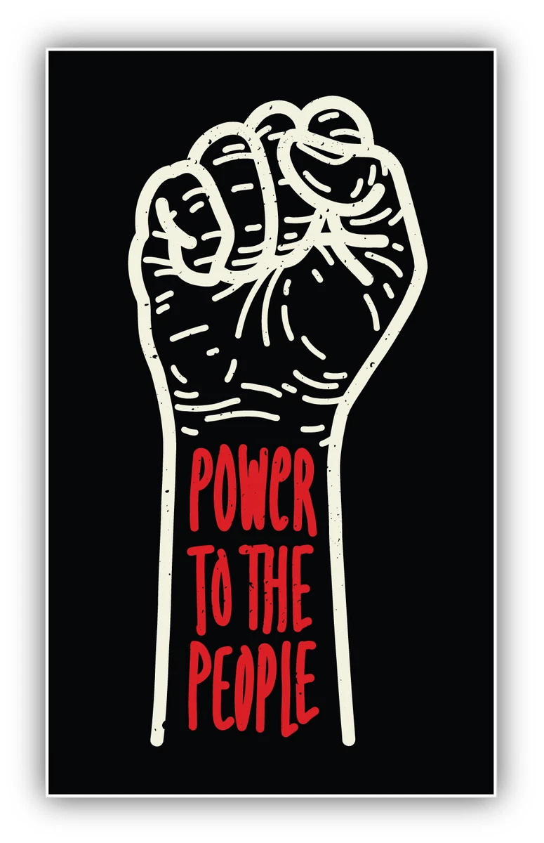 KIRA Black Lives Matter Power To The People Vinyl Sticker Decal Gift ...