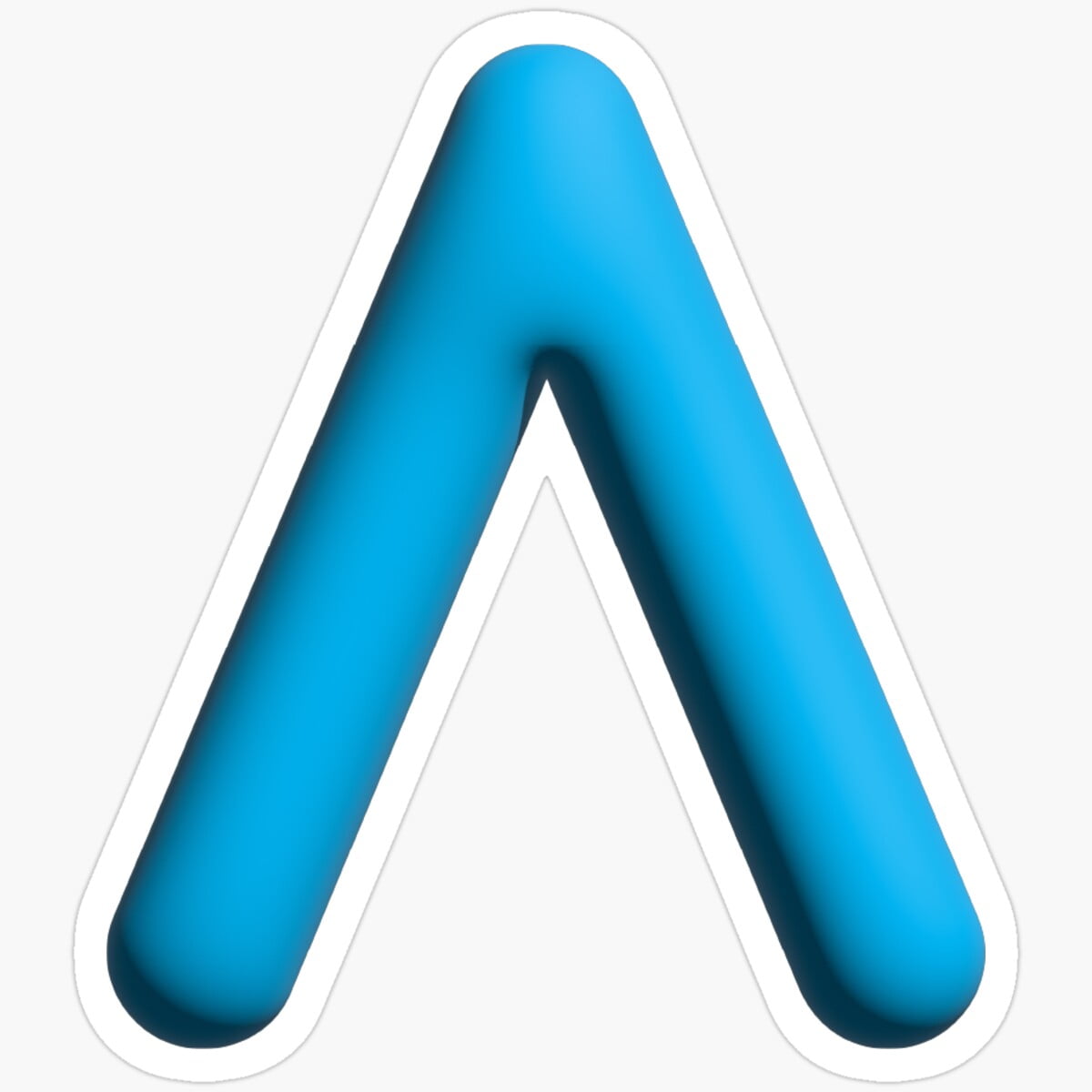 KIRA Blue Lambda Bubble Letter Sticker Birthday Gifts - Decorative ...