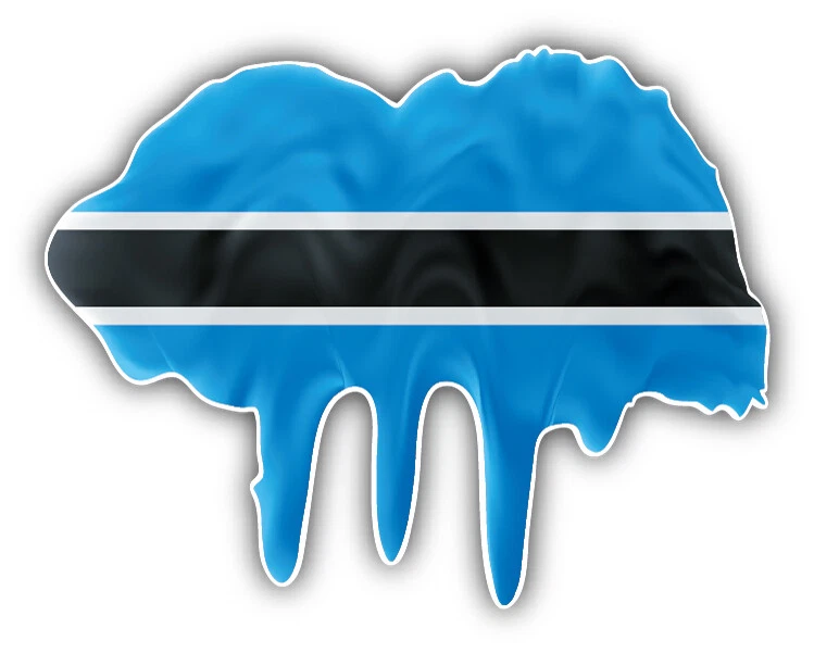 KIRA Botswana Flag Blot Car Bumper Sticker Decal Gift for you ...