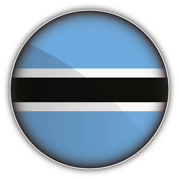KIRA Botswana Flag Glossy Car Bumper Sticker Decal Gift for you ...